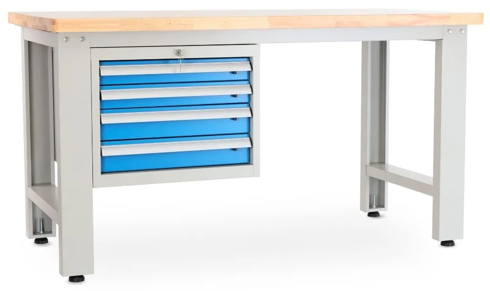 Dílenský stůl Solid OAK-40, 150 cm, závěsný box, dub