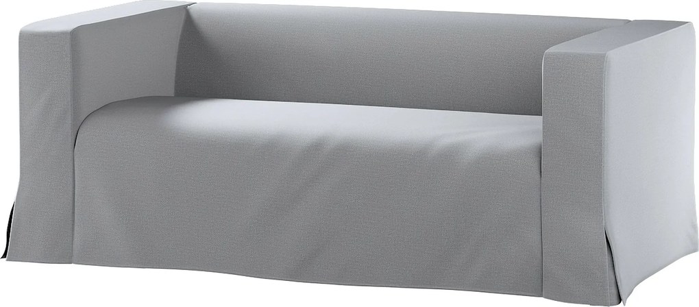 Potah na pohovku Klippan 2-místná, dlouhý s rohovými záhyby barva šedá látka sametová