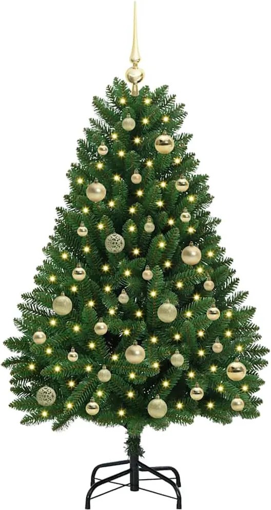 Umělý vánoční stromeček 120 cm 150 LED Teplá bílá PVC a ocel 3395671