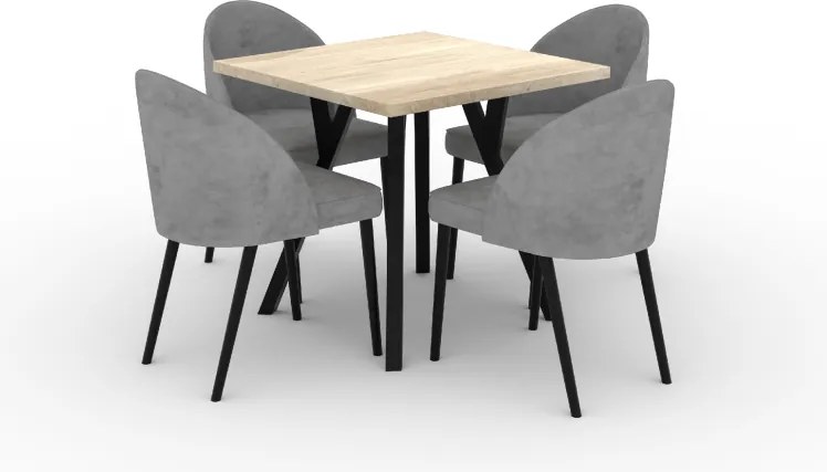 ADRK Furniture Sada stůl s židlemi RODOS 84 SE-ROD-84-S