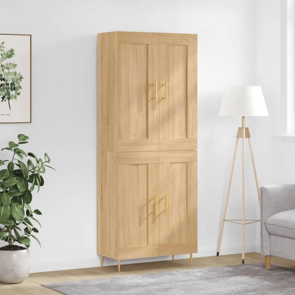 Skříň highboard dub sonoma 69,5 x 34 x 180 cm kompozitní dřevo 3199676