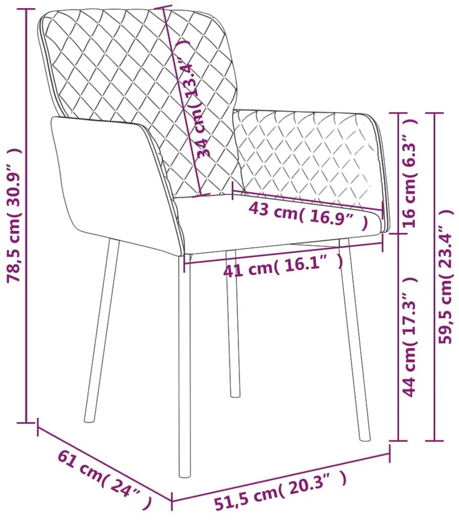 jídelní židle 2 ks krémové samet - Default Title