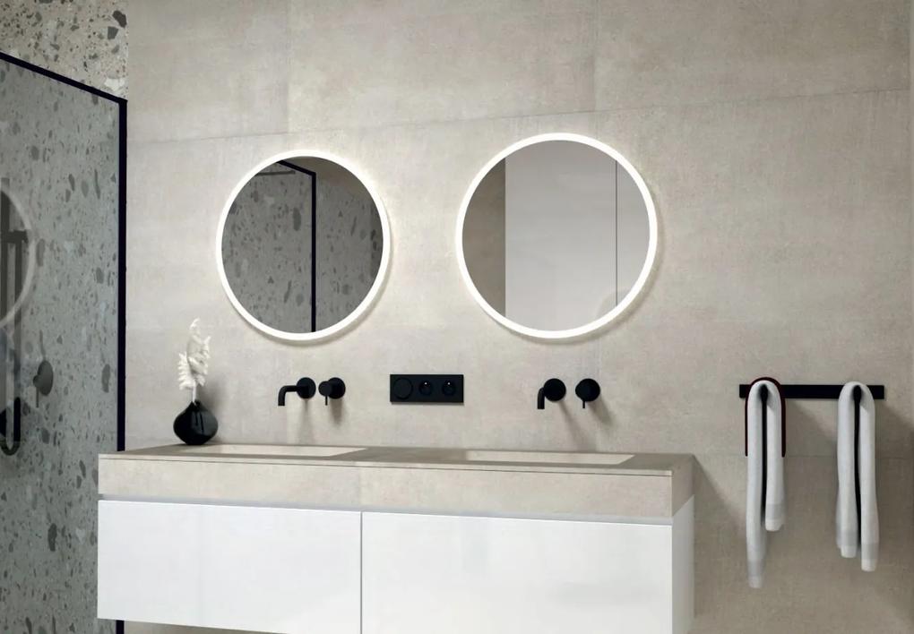 BPS-koupelny Zrcadlo závěsné s LED osvětlením po obvodu Nikoletta LED 10 Typ: dotykový vypínač, Rozměry (cm): ø 60 - (Nikoletta LED 10/60 TS)