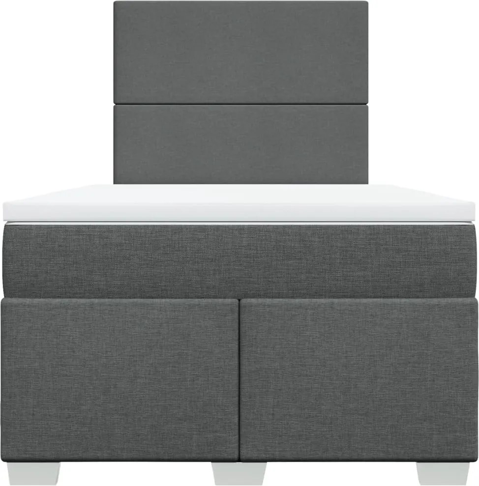 Box spring postel s matrací tmavě šedá 120x190 cm textil 3290421