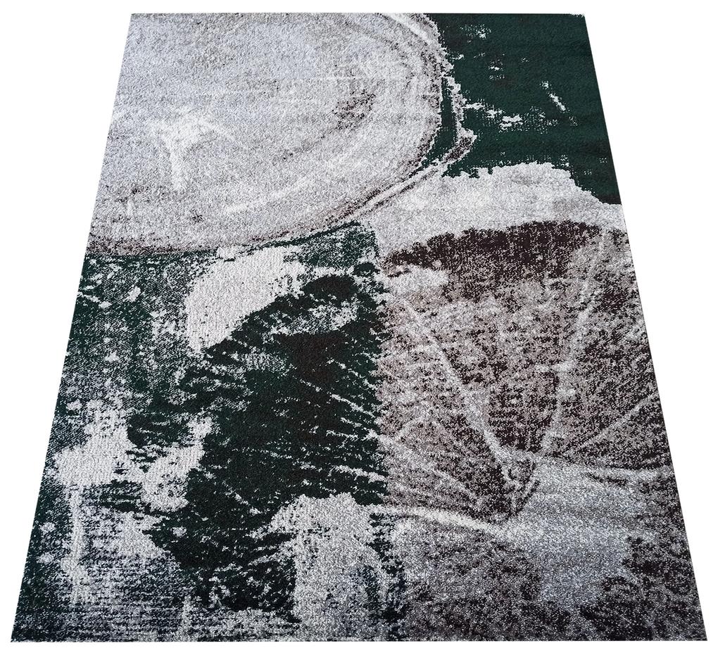 Kusový koberec moderní OTTO 04 Abstraktní šedý zelený Rozměr: 160x220 cm