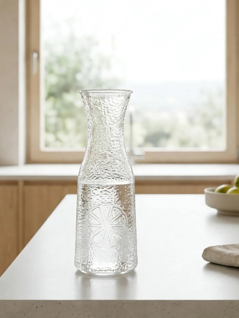 Sinsay - Karafa s reliéfním motivem citronu - clear