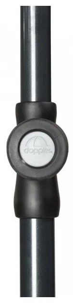 Zahradní naklápěcí slunečník Doppler WATERPROOF 2 x 2 m - antracit