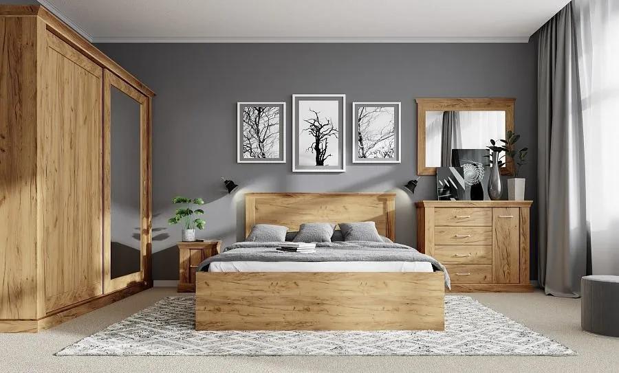 Casarredo - Komfort nábytek GOLETA  A10 vitrína 3D barva dub kraft zlatý