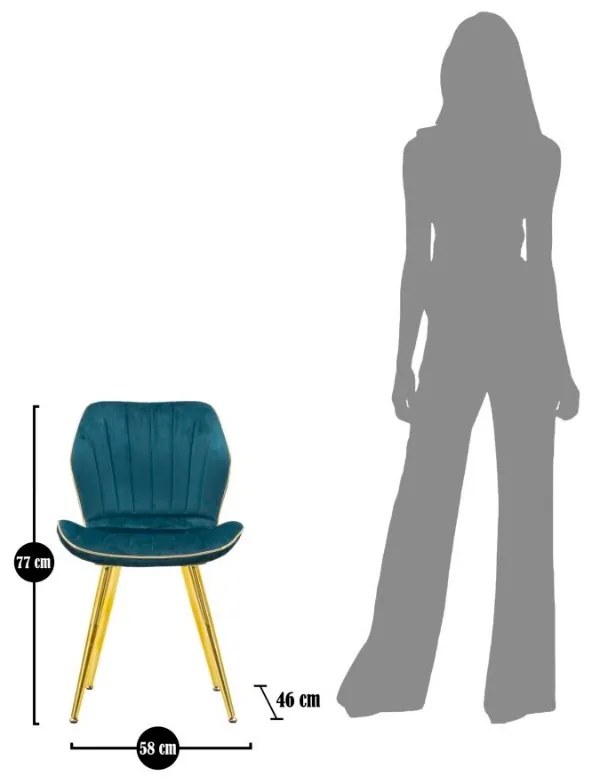 Designová jídelní židle Dandelion II petrolejová
