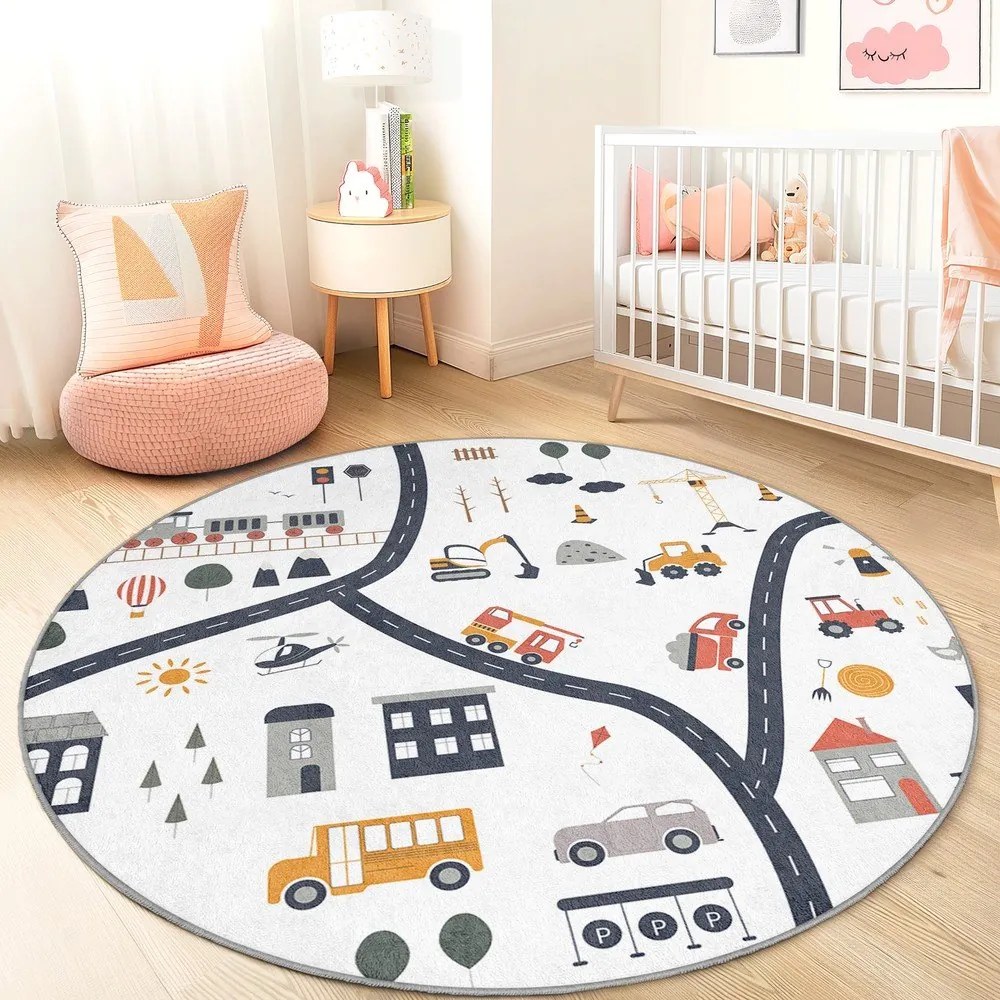Pratelný dětský hrací koberec ø120 cm World Around Me – Mila Home