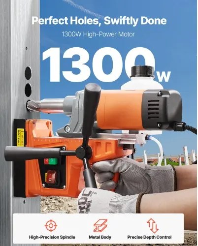 Magnetická vrtačka 1300 W 13000 N Přenosná vrtačka Mag 810RPM