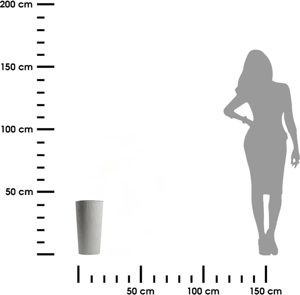 PLASTOVÝ KVĚTINÁČ URBANIKA ECO 46,5X25,5 CM ŠEDÁ