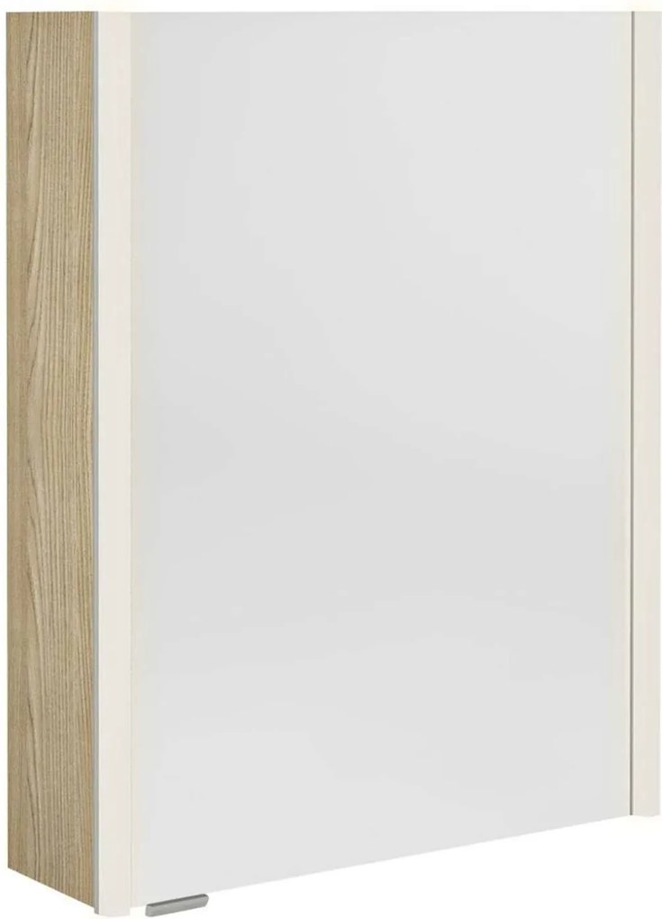 Sapho Alix - Zrcadlová skříňka s LED osvětlením 56x70x18 cm, 2x dvířka, P/L, jilm bardini AX156-0013