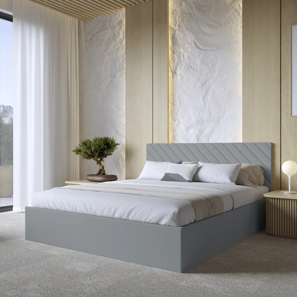 Eka Čalouněná postel ADEL 90x200 cm Barva látky Trinity: Světle modrá (Trinity 2322)