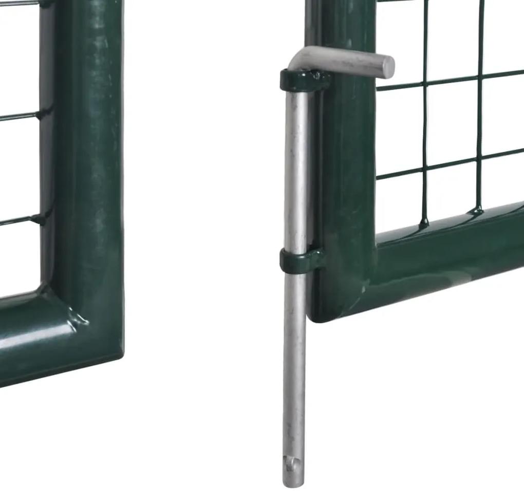 vidaXL Dvoukřídlá plotová brána práškově lakovaná ocel