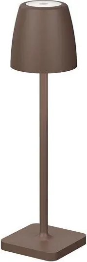 NV 9223412 Venkovní stolní lampa COLT rezavě hnědý litý hliník a akryl LED 2W 3000K IP54 62st. 5V DC vypínač na těle USB kabel stmívatelné - NOVA LUCE