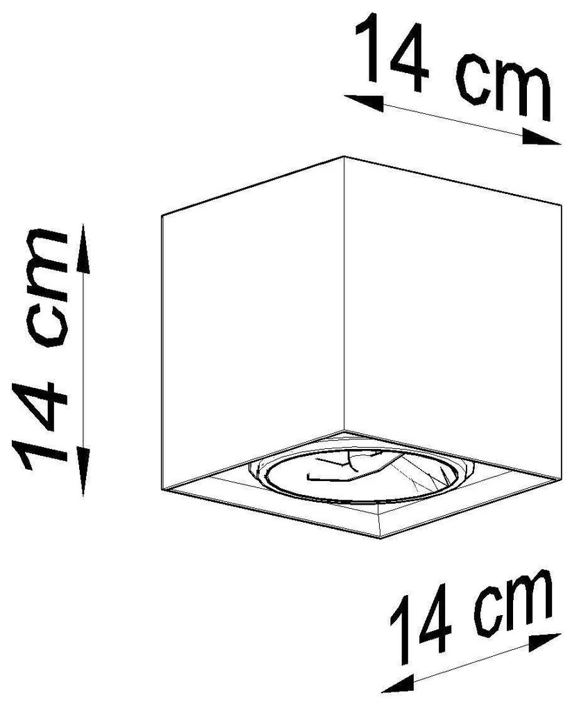 Stropní svítidlo VALDE beton