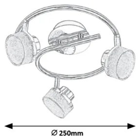 Rabalux 5637 - LED Stropní bodové svítidlo PADMA 3xLED/5W/230V