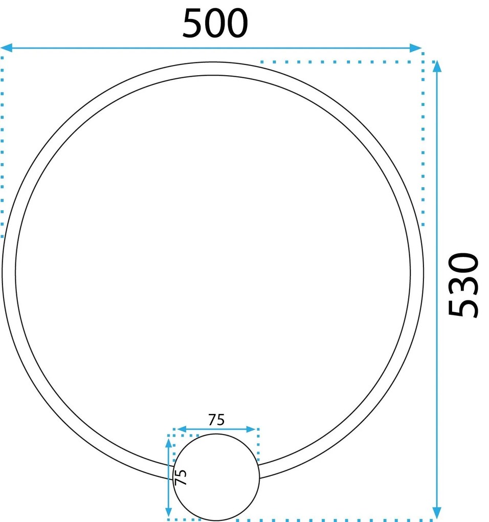 Toolight Toolight, LED nástěnné svítidlo 50cm 23W 4000K APP1391-CW, zlatá matná, OSW-00917