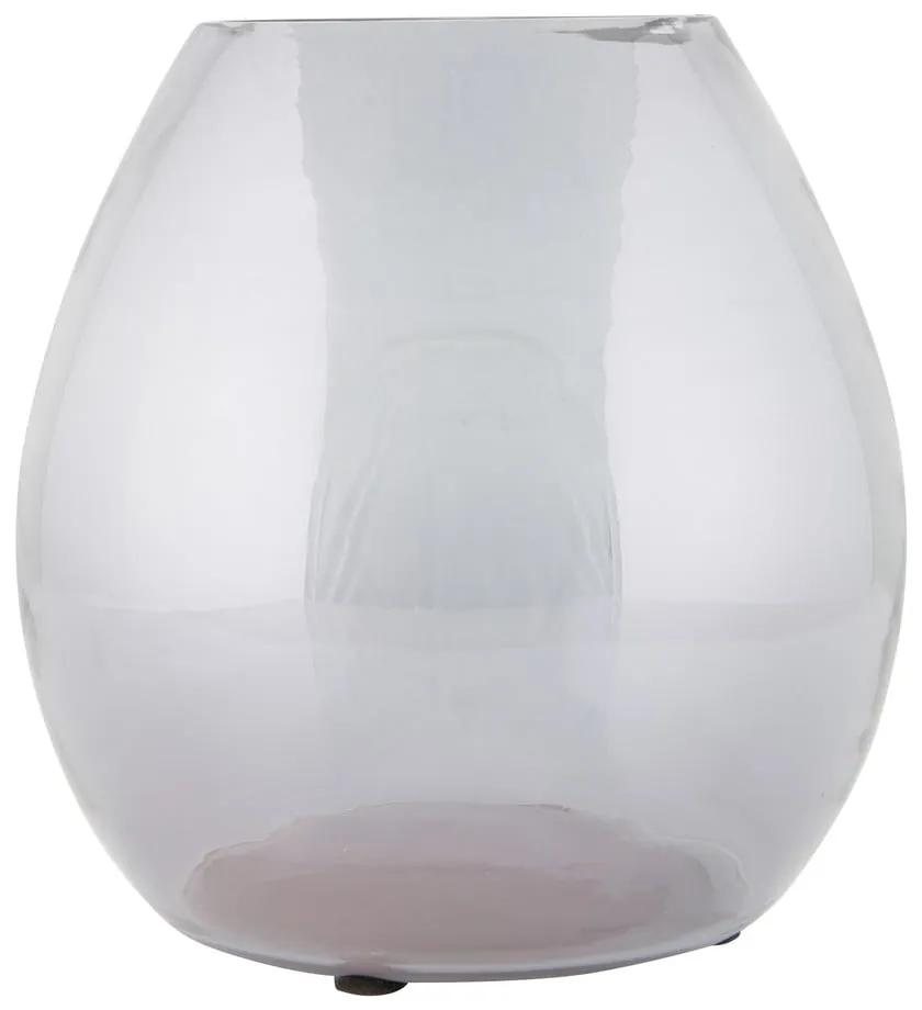 Světle šedá skleněná váza BePureHome Simple, ⌀ 20 cm