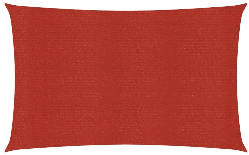 311622 vidaXL Plachta proti slunci 160 g/m² červená 3 x 4 m HDPE