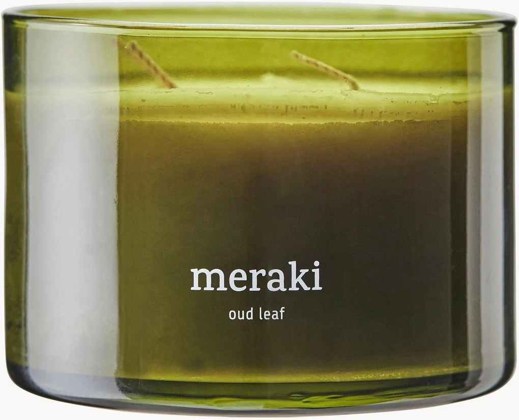 Vonná svíčka se třemi knoty Oud Leaf (geránium, růže, santalové dřevo)