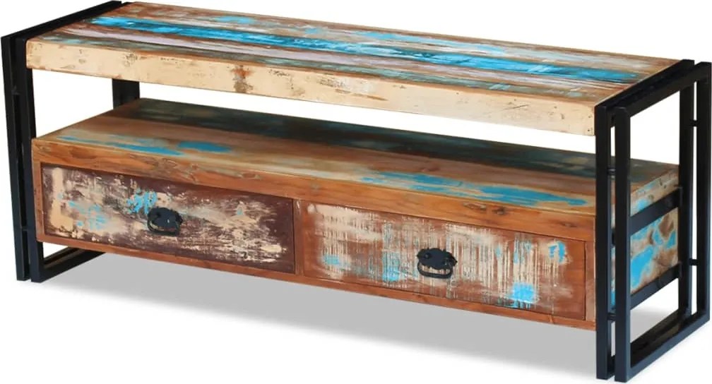 vidaXL TV stolek masivní recyklované dřevo [243275]