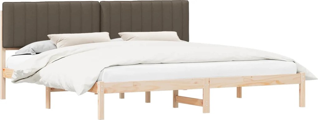 Rám postele s čalouněným čelem Taupe 200 x 200 cm 3405575
