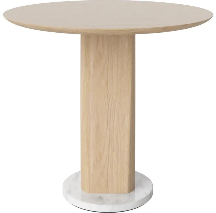 Konferenční stolek Root Ø60, v. 44 cm, více variant - Bolia Varianta: bílý dub, šedý/bílý mramor