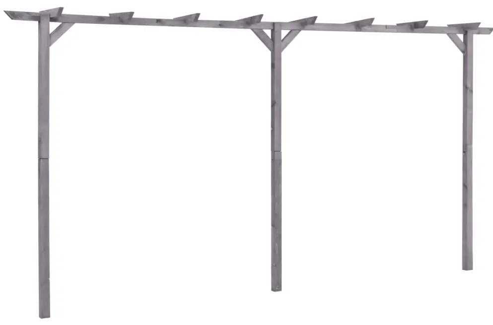 Zahradní pergola šedá 400 x 40 x 205 cm impregnovaná borovice 313568