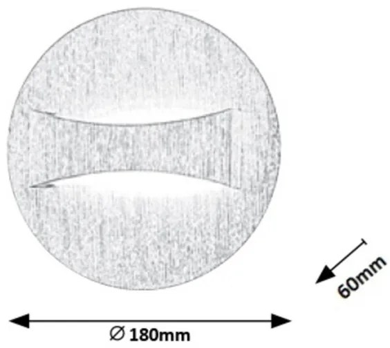 Rabalux 1438 - LED Nástěnné svítidlo NEVILLE LED/6W/230V šedá kulaté