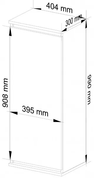 Závěsná skříňka W40 CLP wenge / bílá