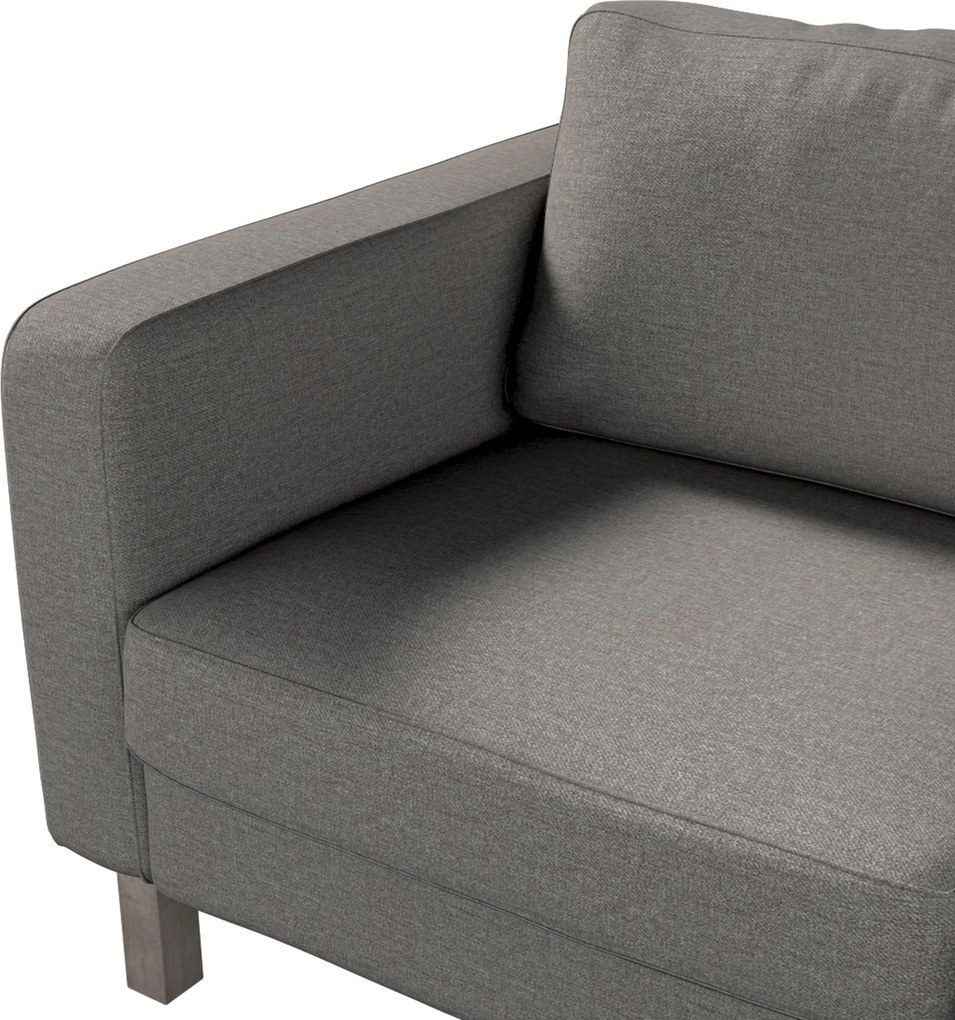 Potah na pohovku IKEA  Karlstad 2-místná, nerozkládací, krátký barva šedá látka pletený vzor