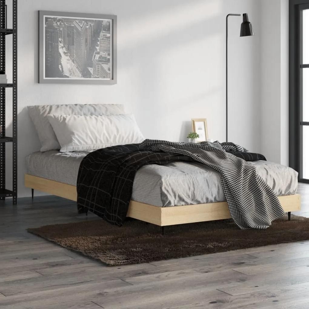 Rám postele dub sonoma 90 x 200 cm kompozitní dřevo