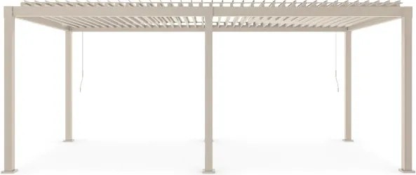 BIZZOTTO Světlá hliníková pergola s uzavíracími lamelami GARDA 3x6 m 0796087
