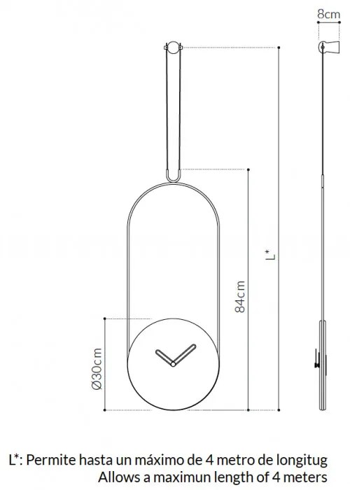 Designové nástěnné hodiny Nomon Colgante Sahara 90cm