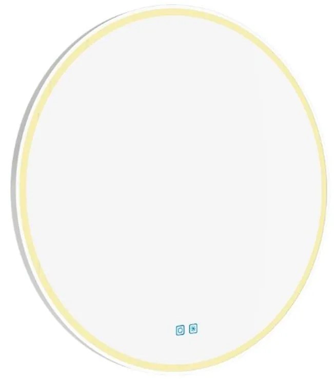 Nimco - Zrcadlo s LED osvětlením, průměr 60 cm, dotykový senzor, bílá ZPB 28000RVX-05