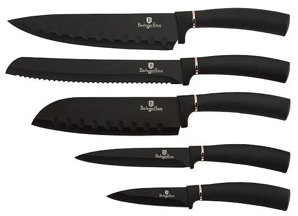 BERLINGERHAUS Sada nožů ve stojanu 6 ks Black Rose Collection BH-2336