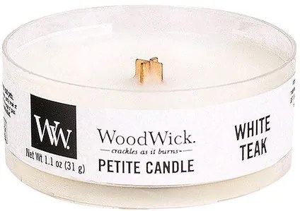 WoodWick Svíčka Petite White Teak, 31 g