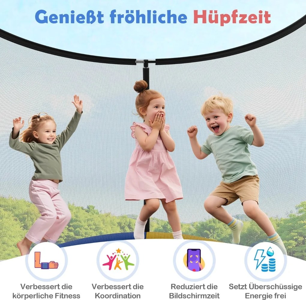 Costway Trampolína venkovní se žebříkem kulatá zahradní