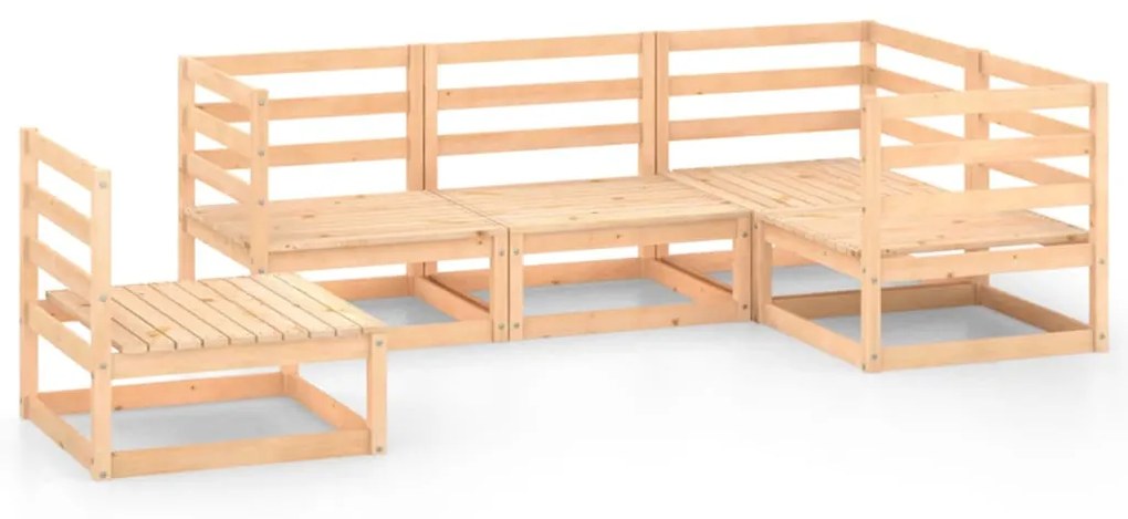 5dílná zahradní sedací souprava masivní borové dřevo,  3075574