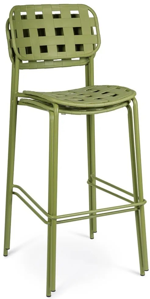 BIZZOTTO Barová židle CLOVER zelená 0650039
