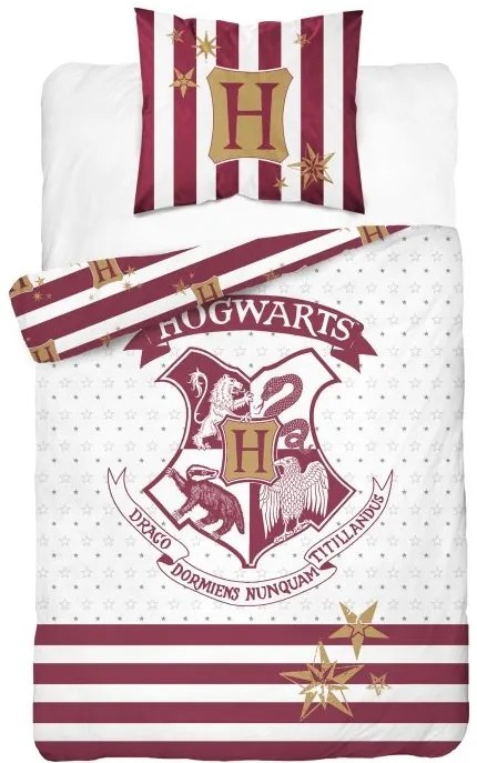 DETEXPOL Povlečení Harry Potter white  Bavlna, 140/200, 70/80 cm