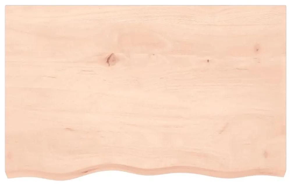 Petromila Nástěnná police 80x50x(2-4) cm neošetřené masivní dubové dřevo