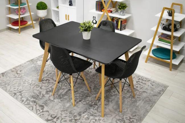 Set čtyř jídelních židlí MARO černé (4ks)