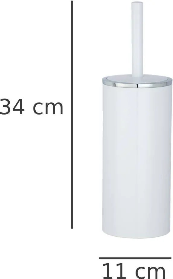 Nádoba na WC INCA WHITE + štětka WC, WENKO