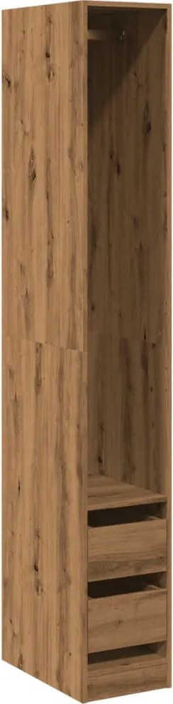 Šatní skříň dub artisan 30 x 50 x 200 cm kompozitní dřevo 3307746