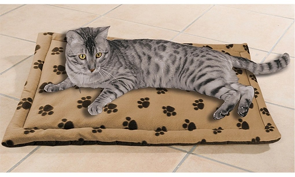 Blancheporte Obdélníková polstrovaná podložka pro psa nebo kočku béžová 120x75cm