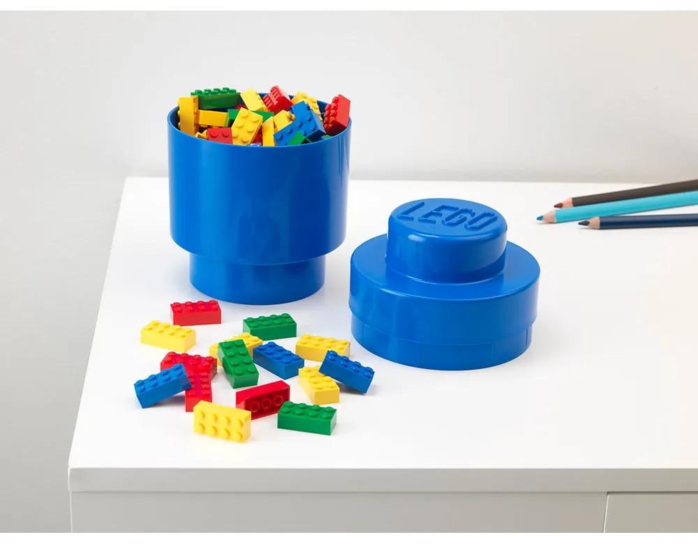 Modrý úložný kulatý box LEGO®