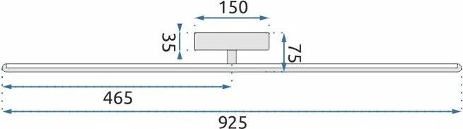 Toolight - LED nástěnná koupelnová lampa nad zrcadlo 92cm 12W 640lm APP372-1W, černá, OSW-09754